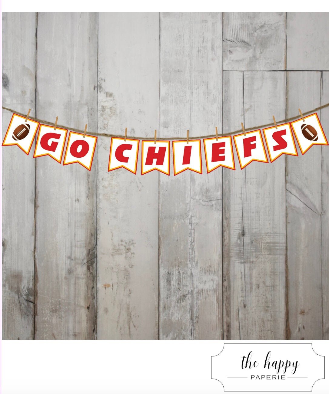 Kansas City Chiefs Printable Banner - Etsy