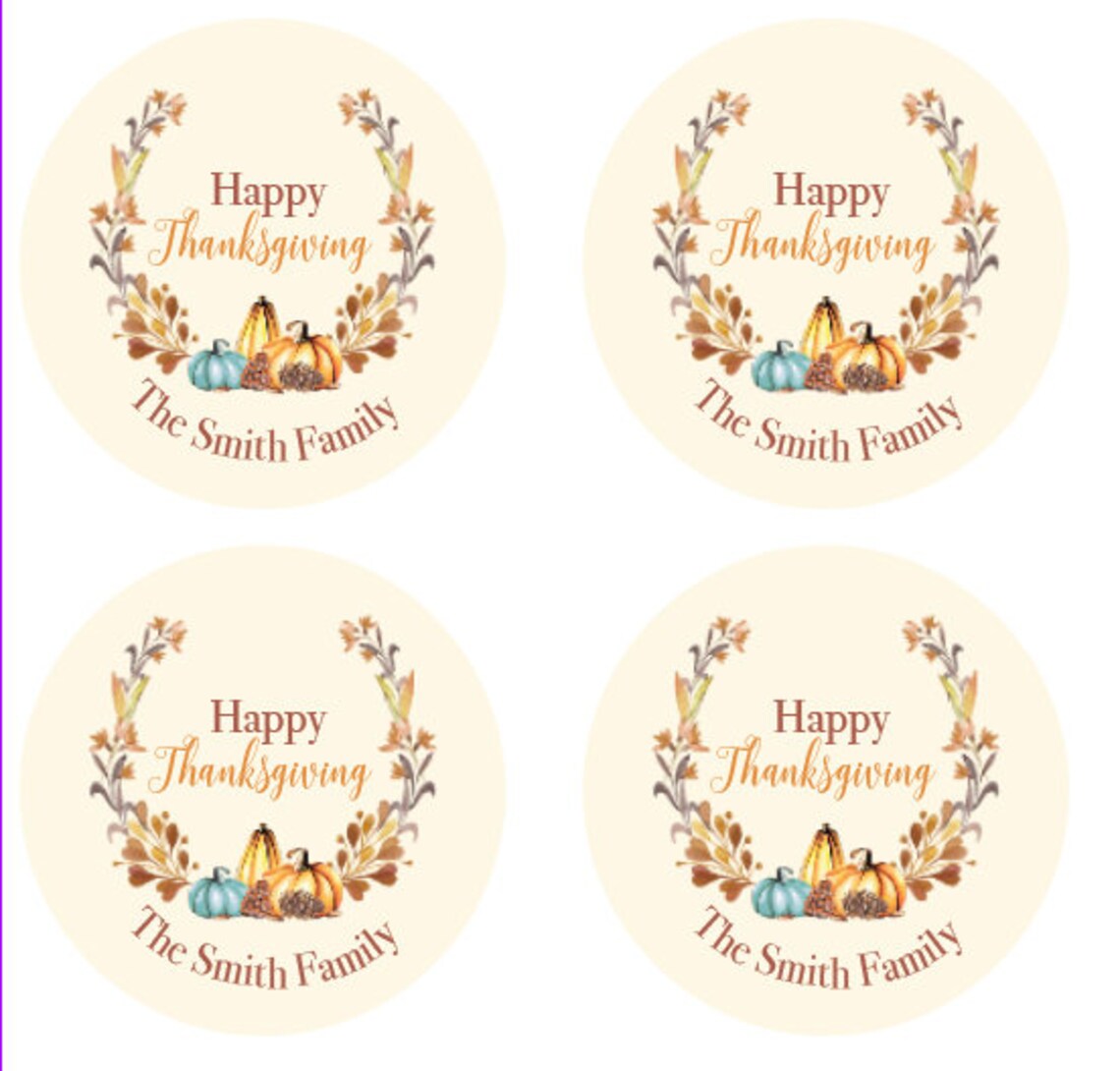 Printable Thanksgiving Treat Gift Tags, Thanksgiving Circle Tags ...