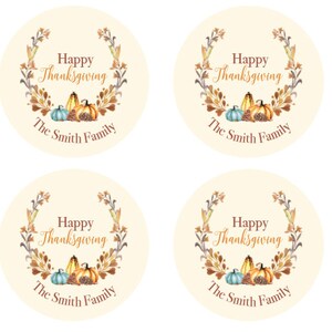 Printable Thanksgiving Treat Gift Tags, Thanksgiving Circle Tags ...