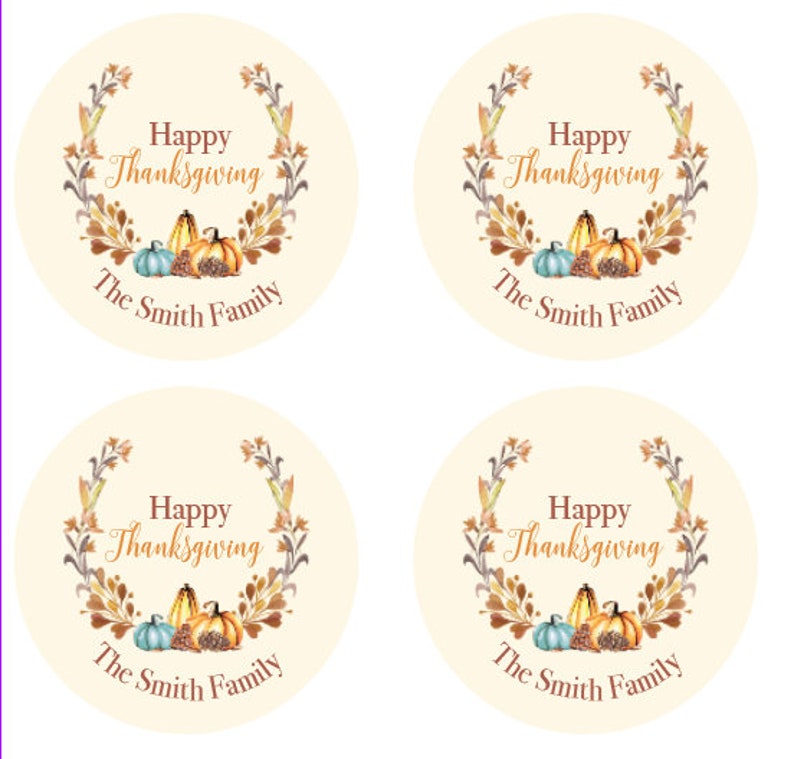 Printable Thanksgiving Treat Gift Tags, Thanksgiving Circle Tags ...