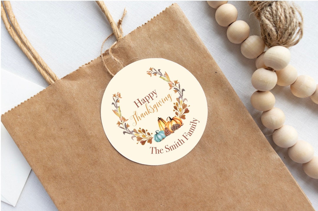 Printable Thanksgiving Treat Gift Tags, Thanksgiving Circle Tags ...