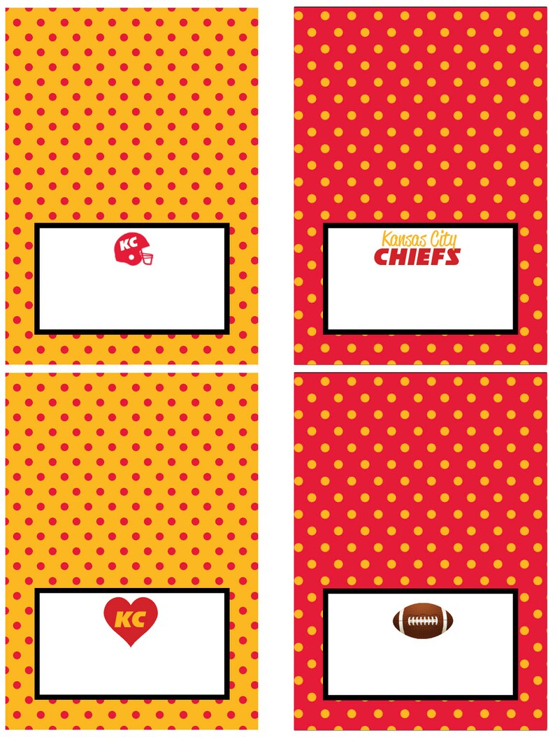 Kansas City Chiefs Printable Party Bundle Updated for Superbowl 2025 - Etsy