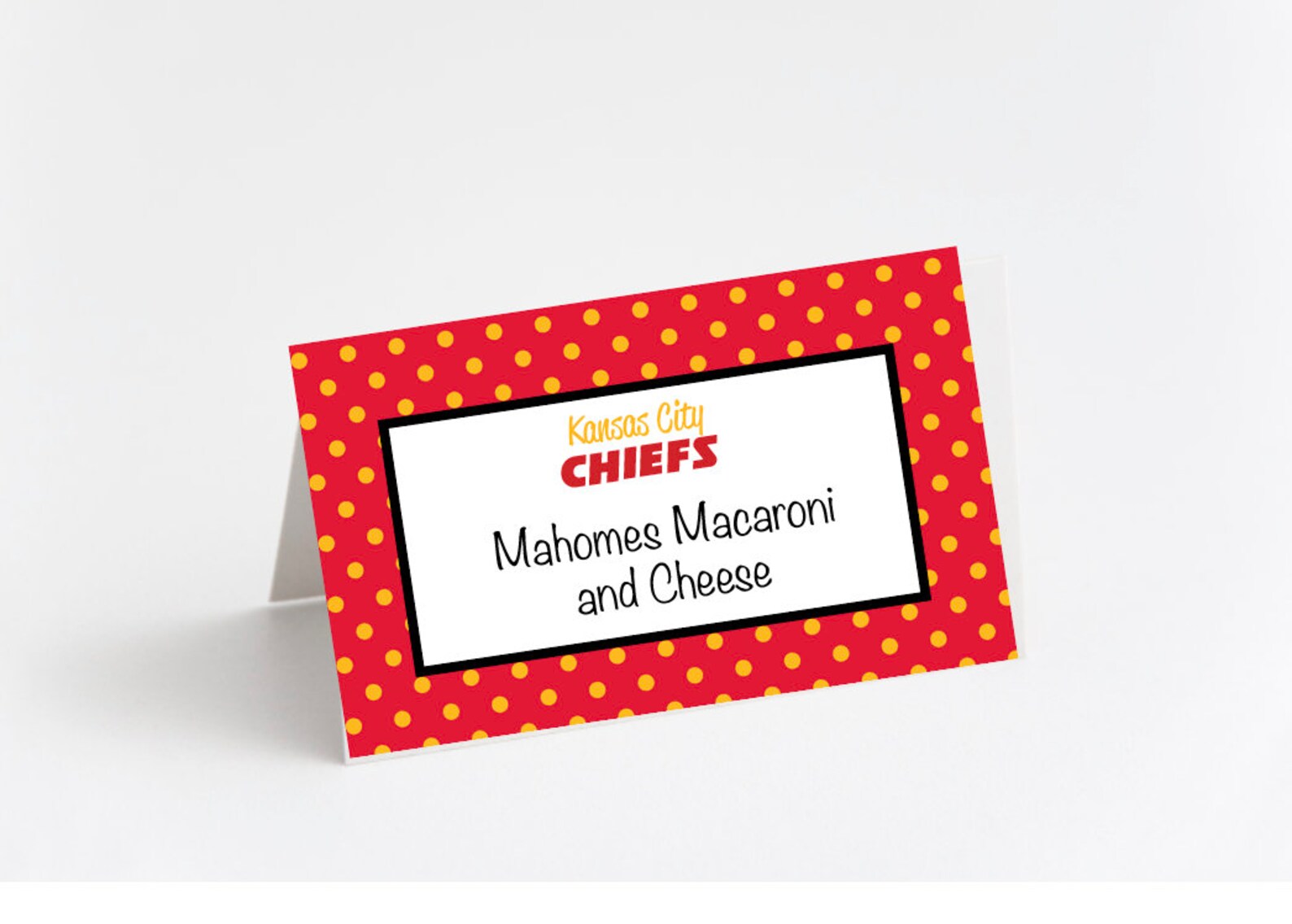 KC Chiefs Food Tents/placecards - Etsy