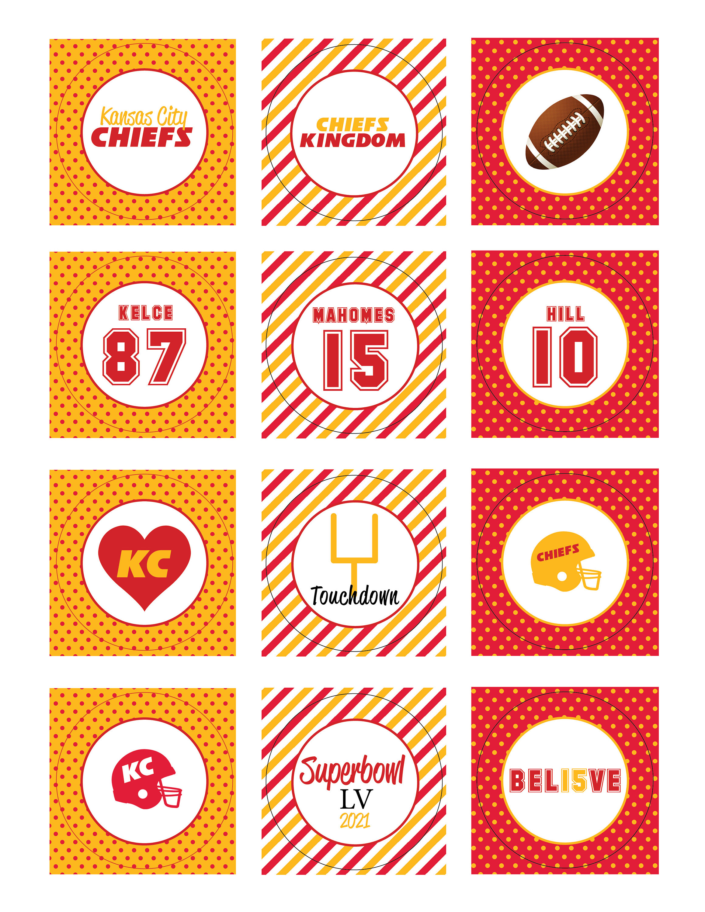 Kansas City Chiefs Printable Party Bundle Updated for Superbowl 2025 - Etsy
