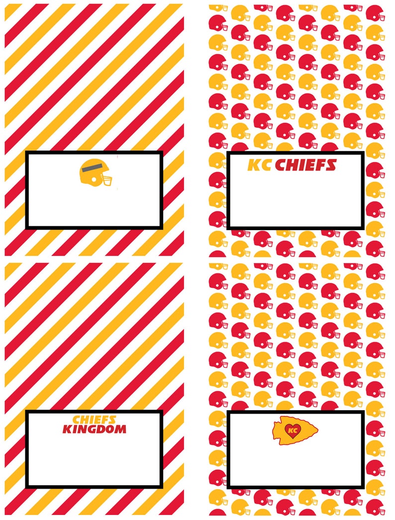 Kansas City Chiefs Printable Party Bundle Updated for Superbowl 2025 - Etsy