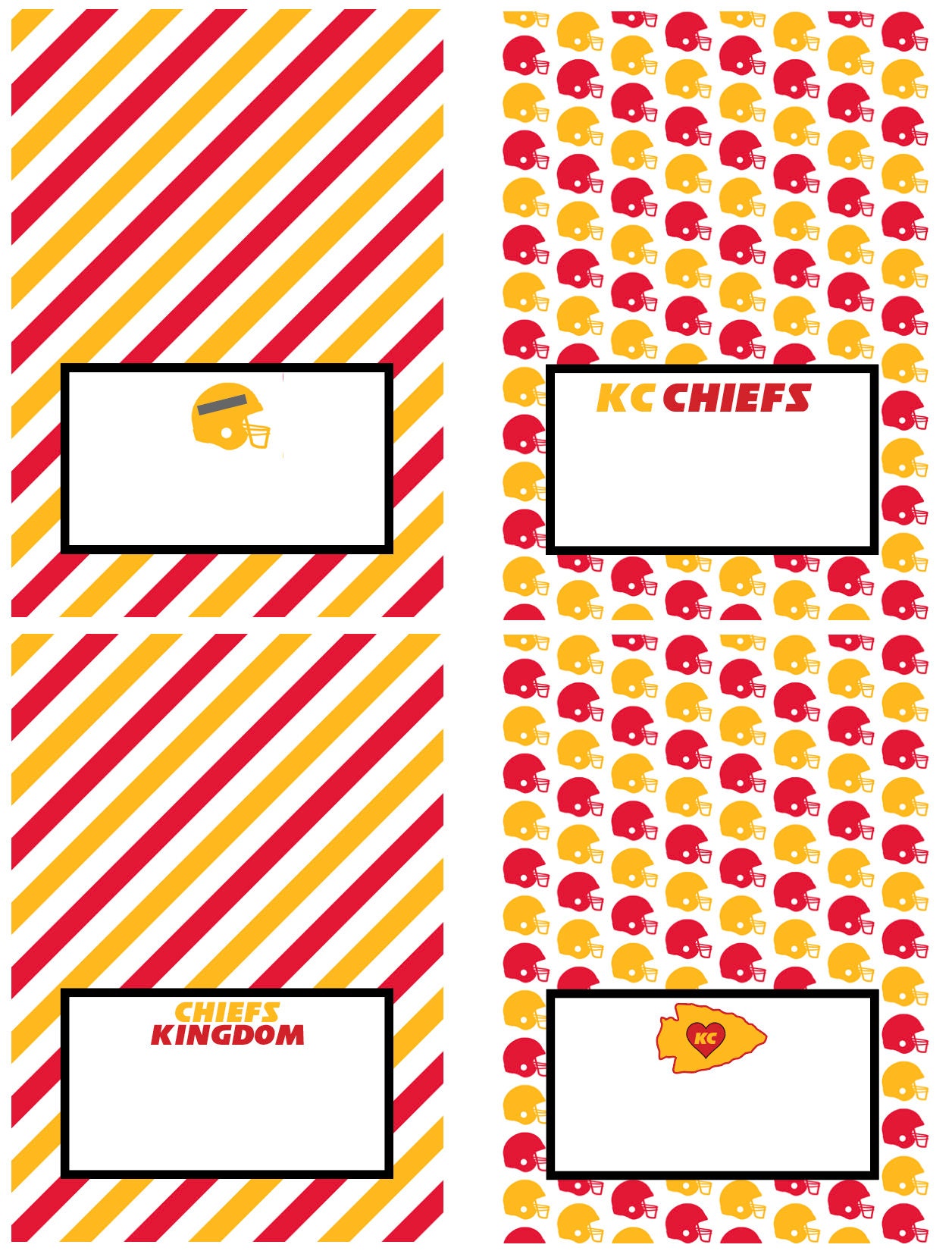 Kansas City Chiefs Printable Party Bundle Updated for Superbowl 2025 - Etsy