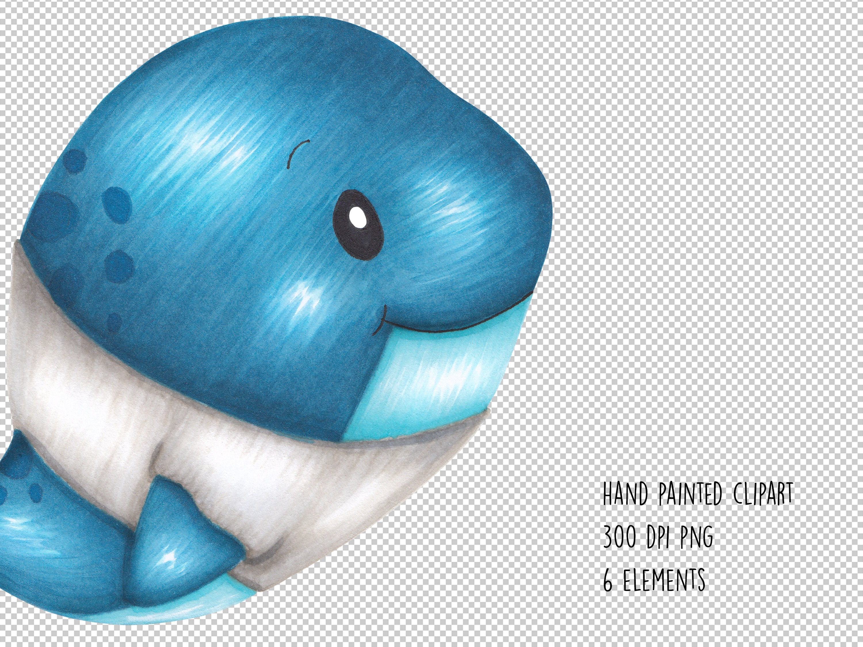 Sea Animals Clipart Commercial Use Ocean Life Clipart Cute - Etsy