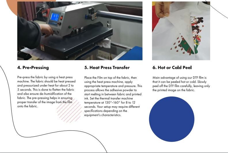 Hot / Cold Peel DTF Film 100 Sheets A3 11.75" X 16.5" PET Heat Transfer ...