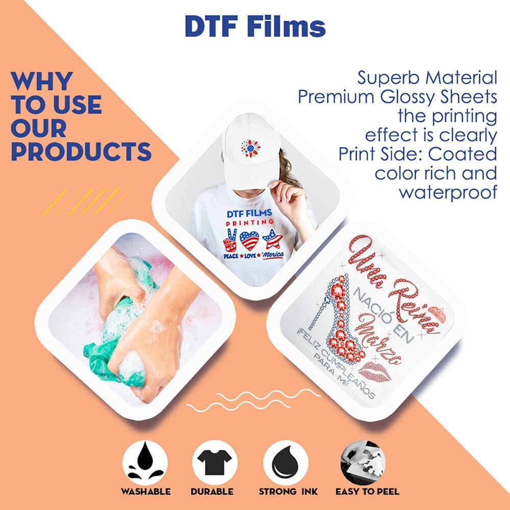 Hot / Cold Peel DTF Film 300 Sheets A3+ 13" X 19" PET Heat Transfer ...