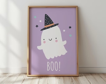 Ghost Halloween Cute Children Prints, Quotes, Blue or Pink, Boy or Girl ...