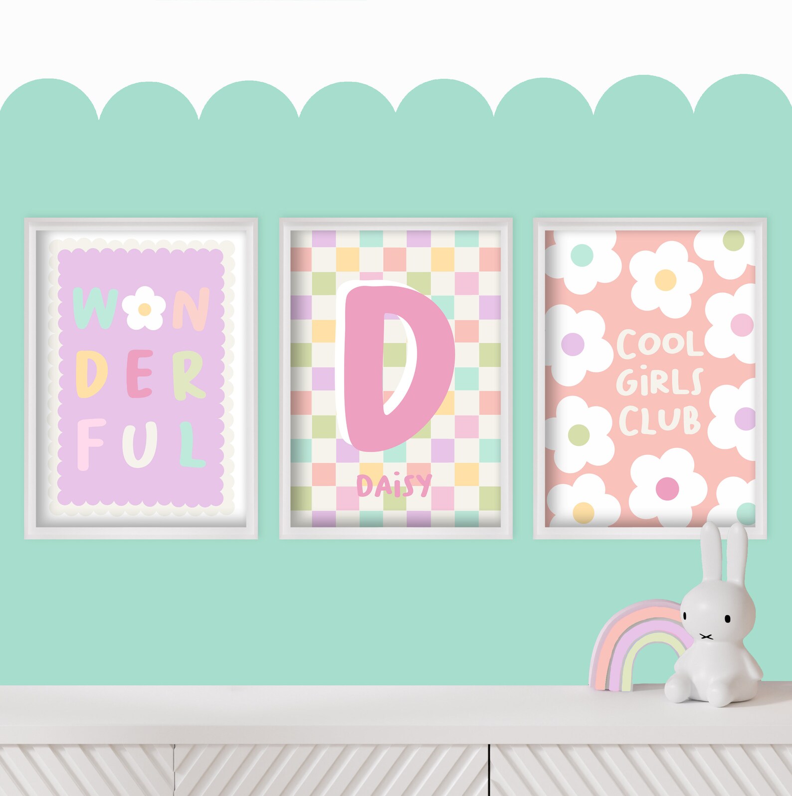 Cool Girls Club Set - Colourful Nursery Prints, Girls Bedroom Decor ...