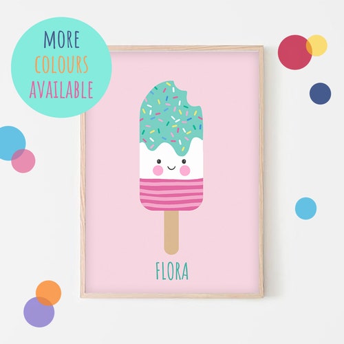 Ice Cream Prints Printable Wall Art Nursery Wall Decor - Etsy