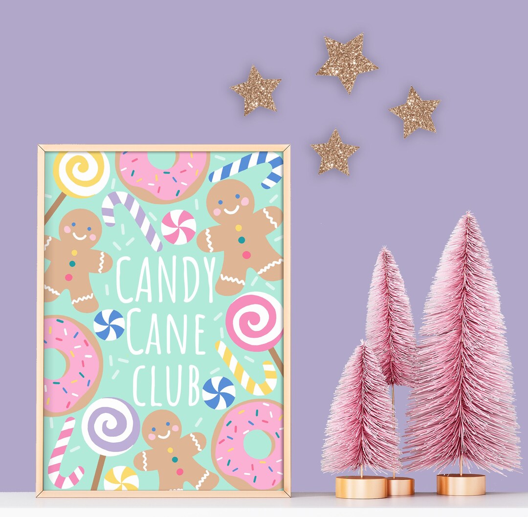 Candy Cane Club - Wandkunst für Kinder, Wanddekor für Kinder ...