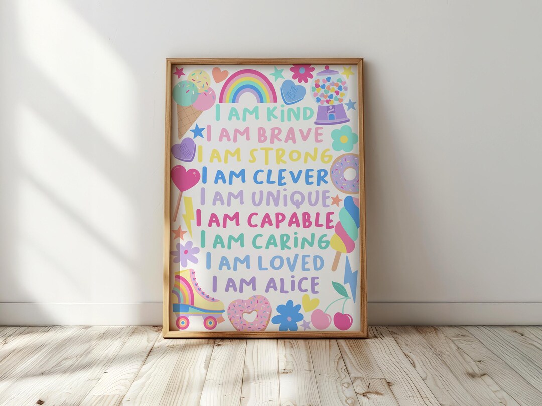 Girl Power Affirmation Print: Personalised Nursery Decor - Etsy