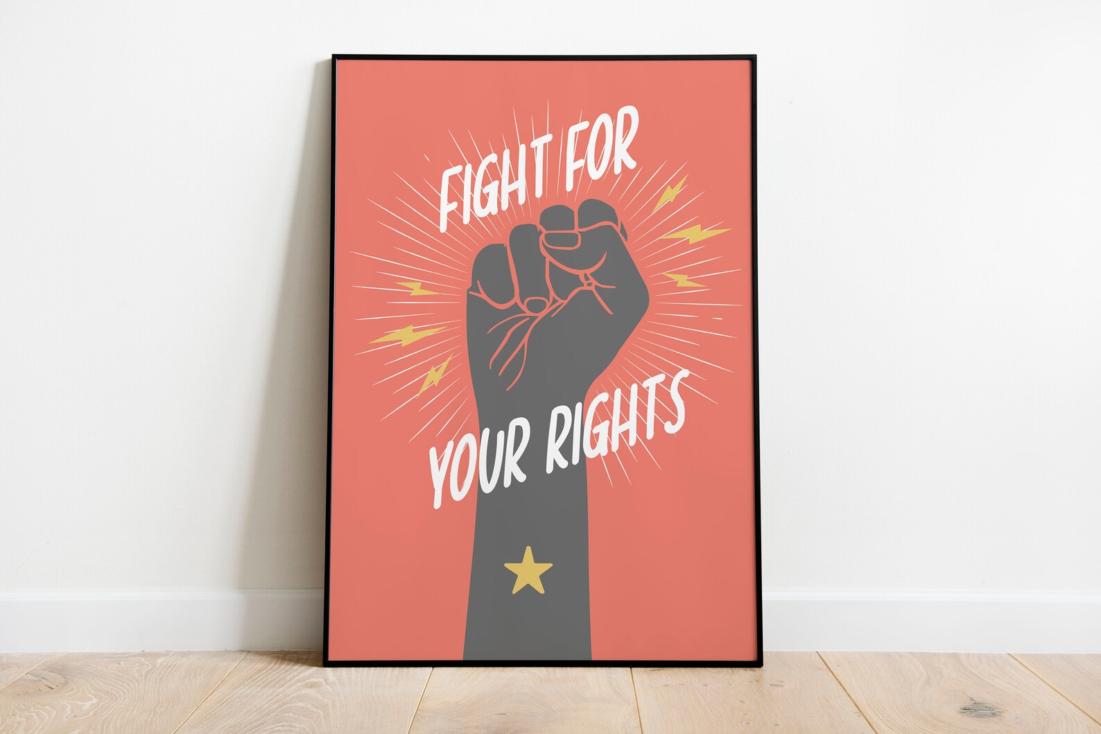Fight for Your Rights Poster Protest Art Print - Etsy