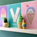 Personalised Ice Cream Print Set Kids Bedroom Poster, Childrens ...