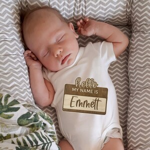 Hello My Name is Baby Sign - Etsy