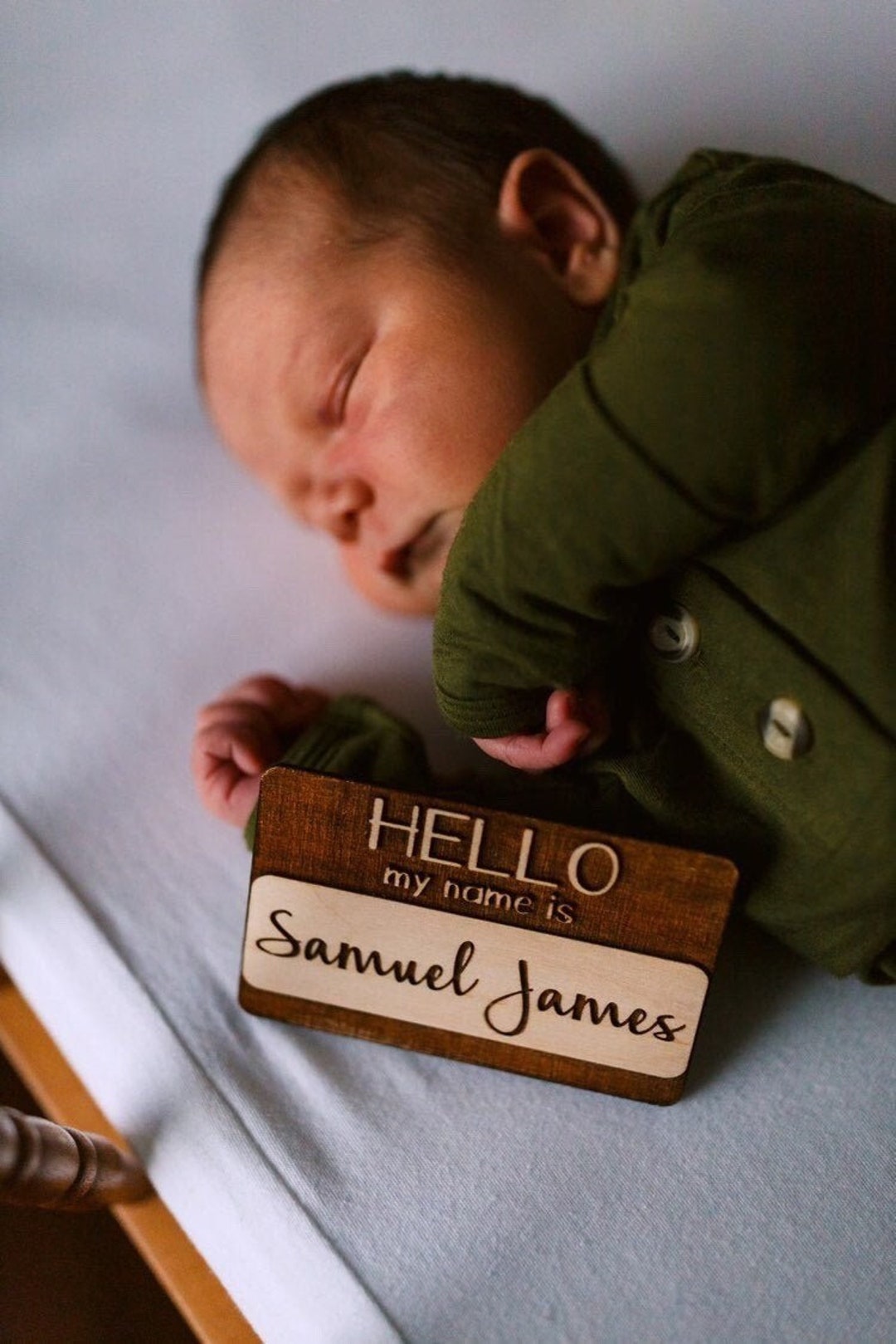 Hello My Name is Baby Name Sign | Baby Name Sign | Wooden Name Sign ...