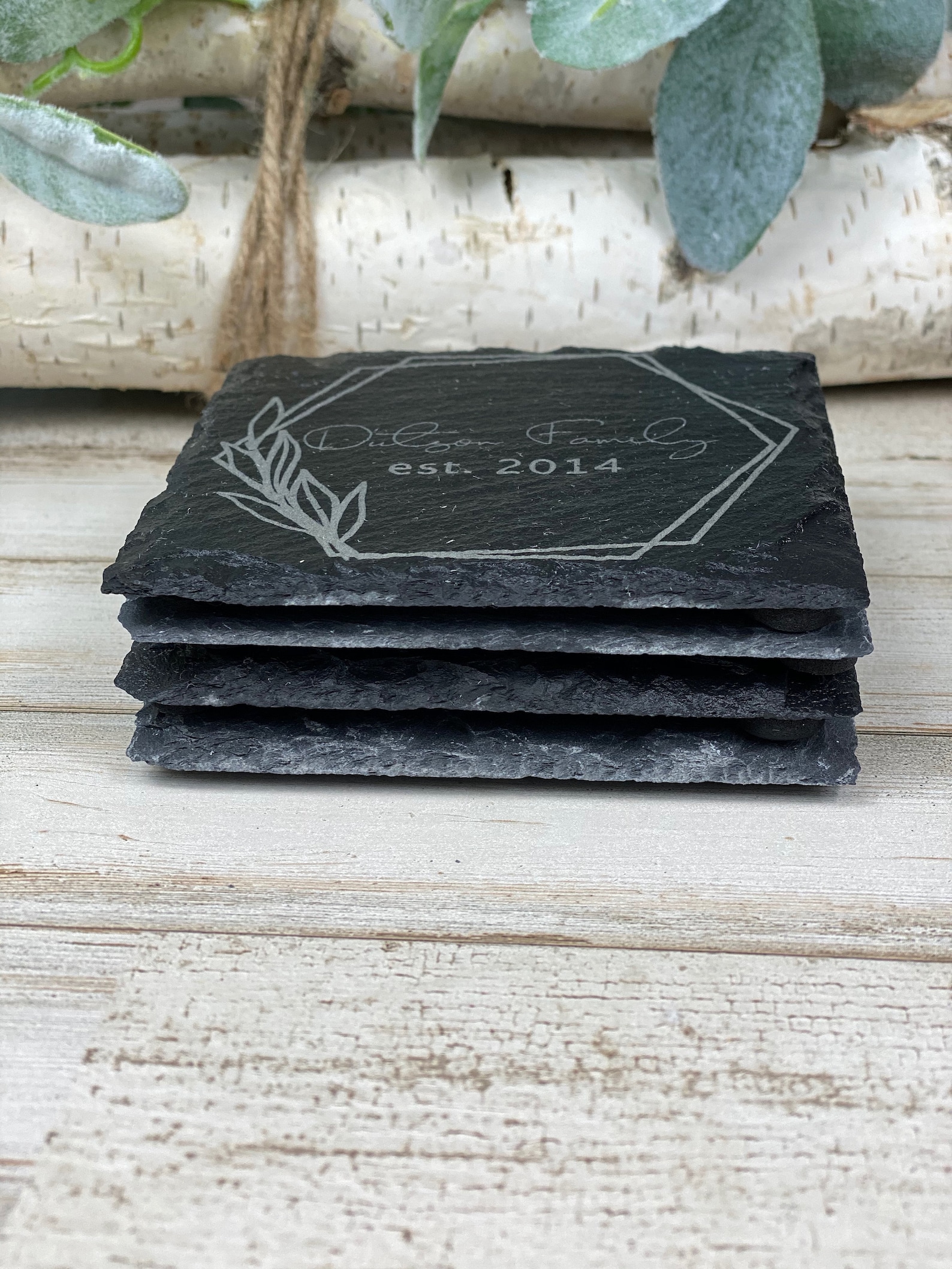 Slate Coasters Custom Coaster Set Slate Coaster Set - Etsy