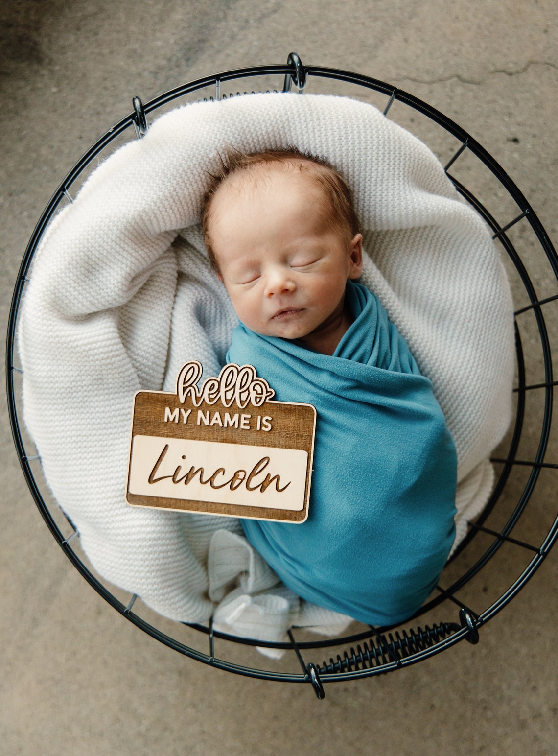Hello My Name is Baby Sign - Etsy