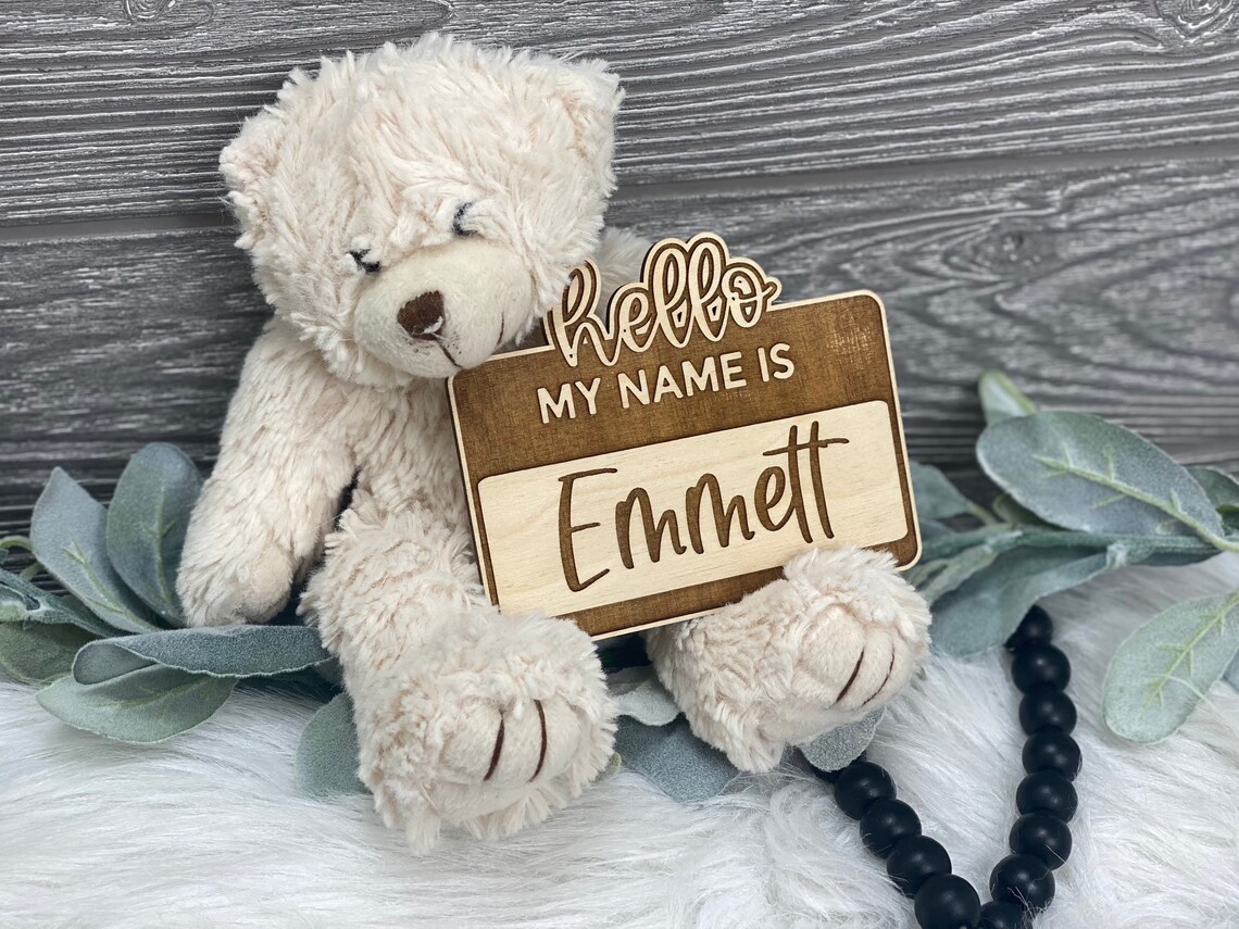 Hello My Name is Baby Sign - Etsy