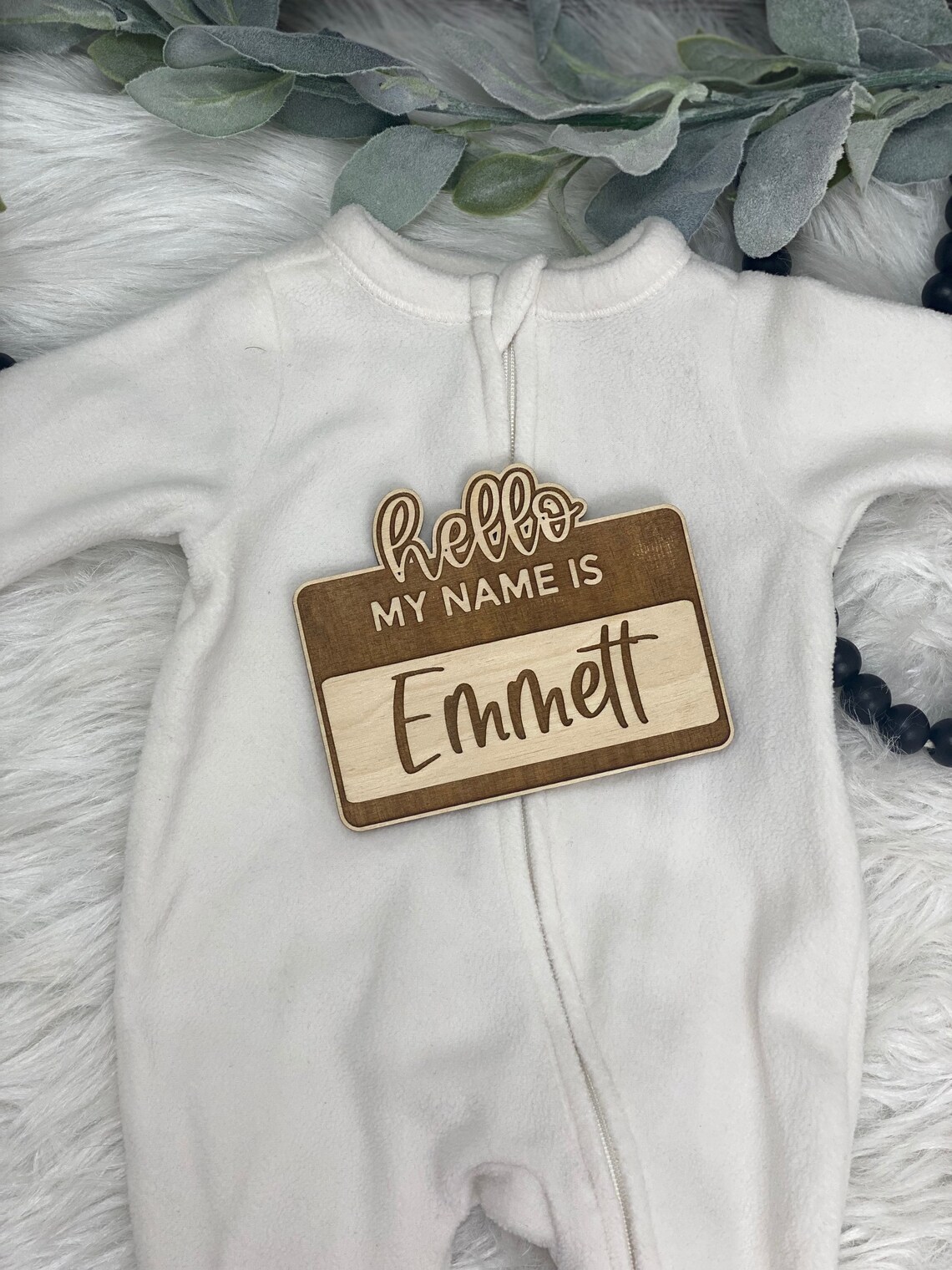Hello My Name is Baby Sign - Etsy