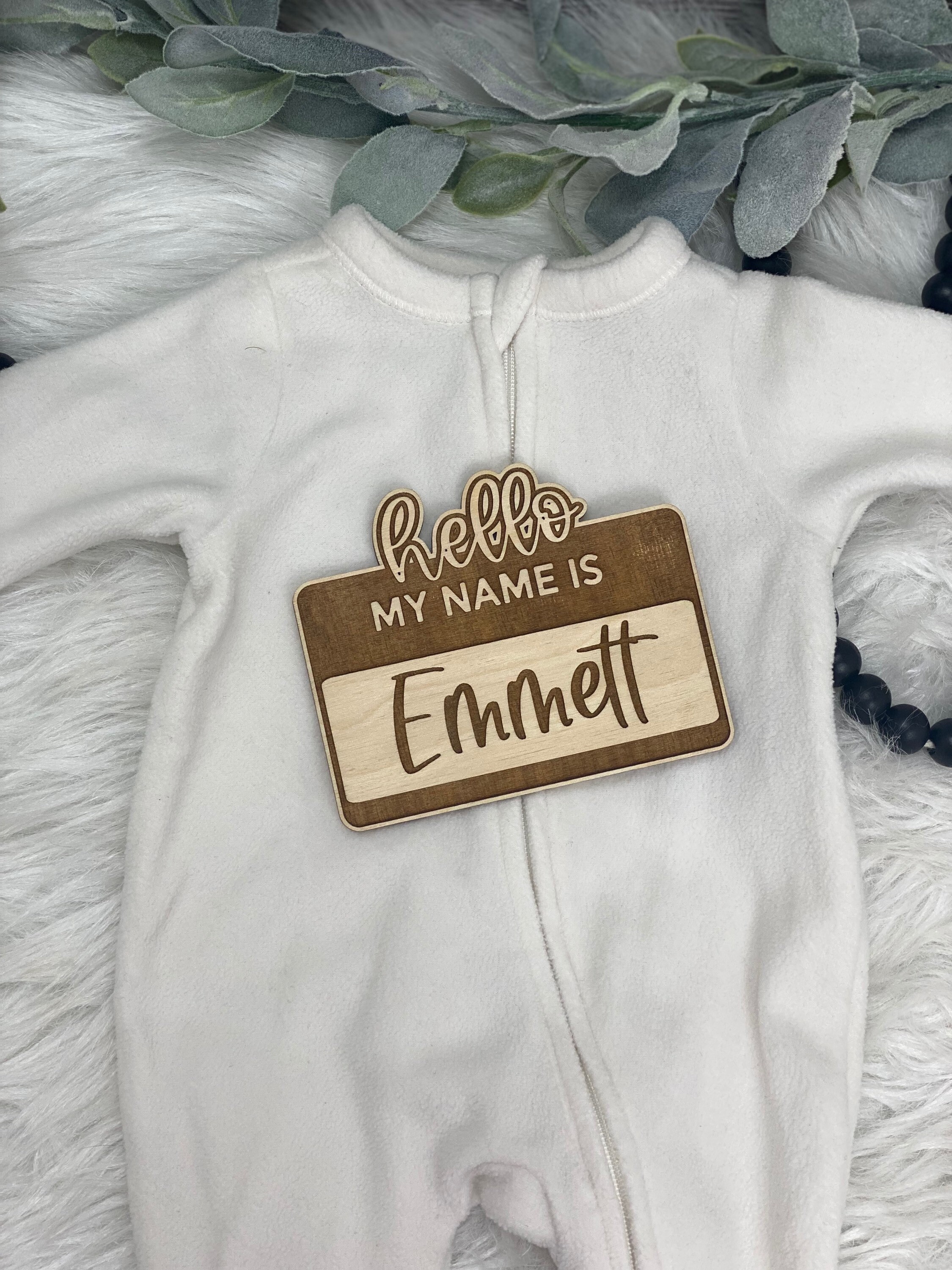 Hello My Name is Baby Sign - Etsy