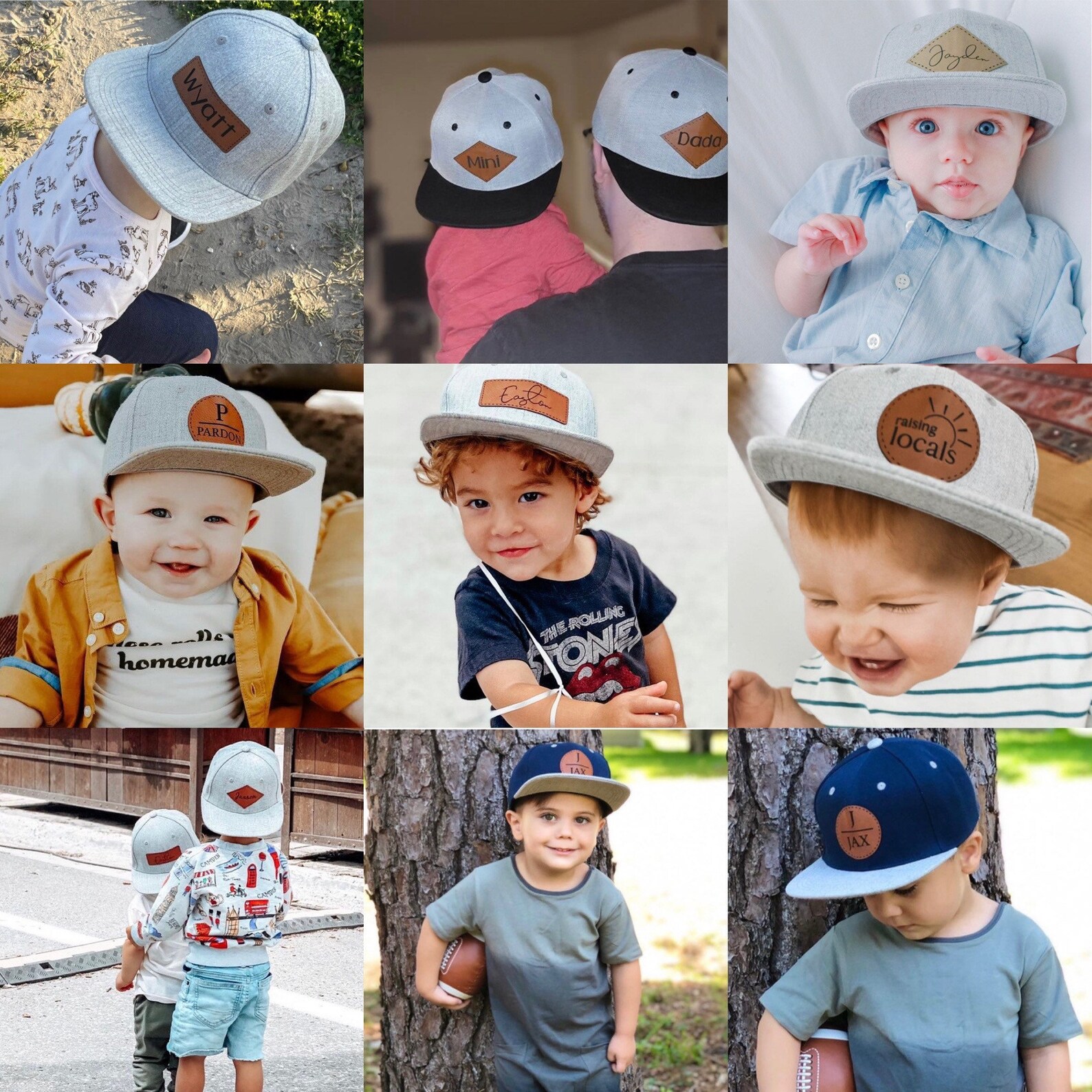Toddler Snapback Custom Leather Patch Hat Baby Hat - Etsy