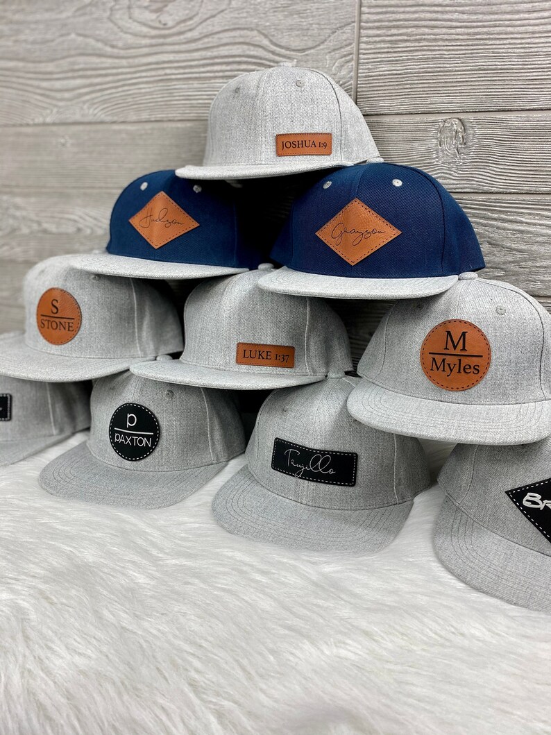Custom Toddler Hat Kids Hat Baby Snapback Leather Patch - Etsy