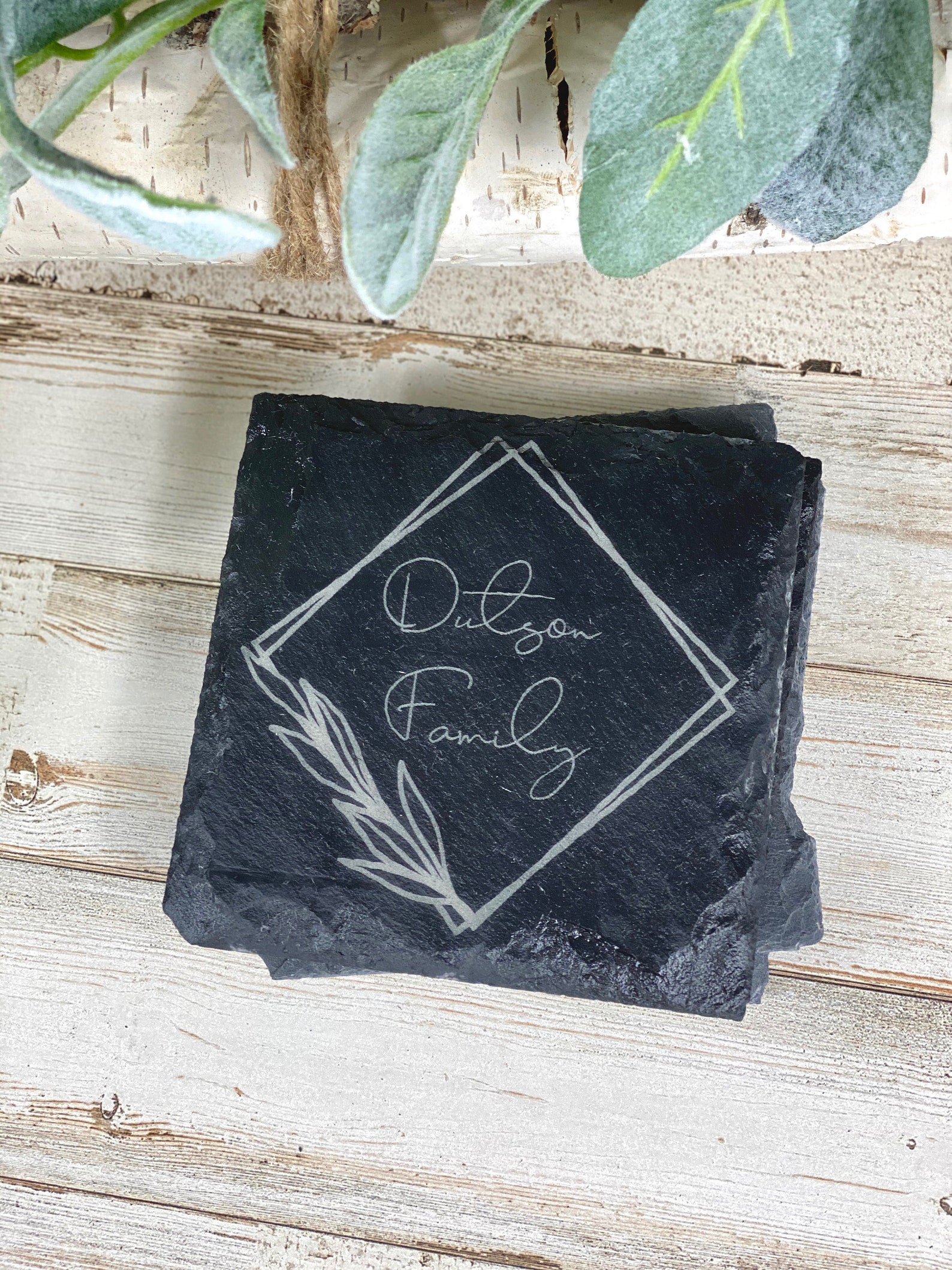 Slate Coasters Custom Coaster Set Slate Coaster Set | Etsy