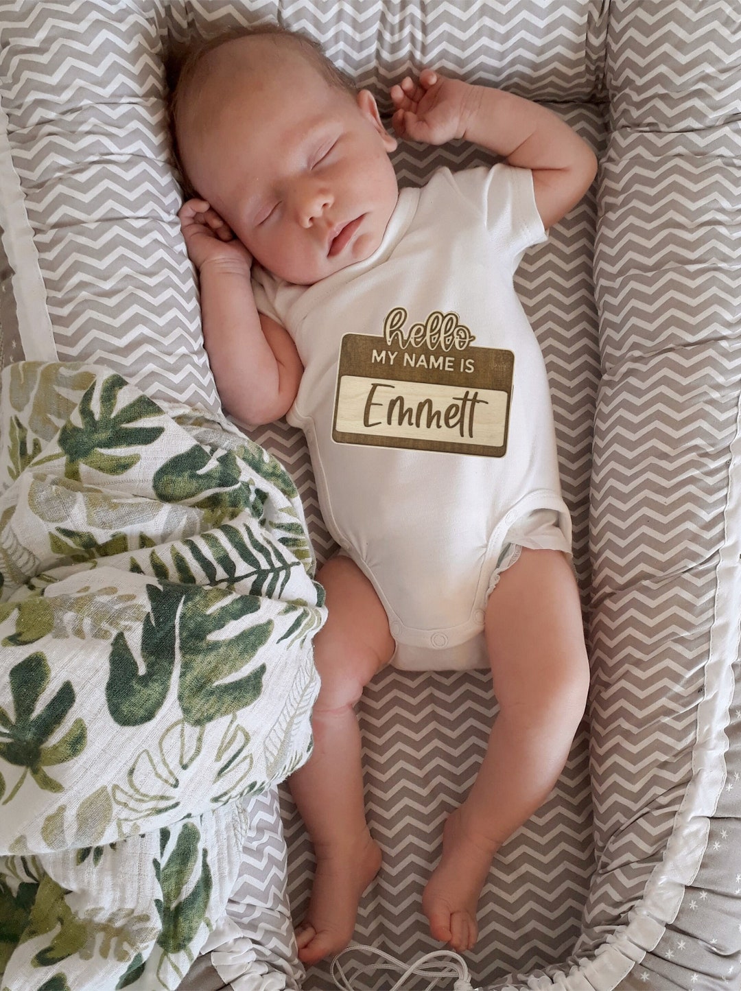 Hello My Name is Baby Sign - Etsy