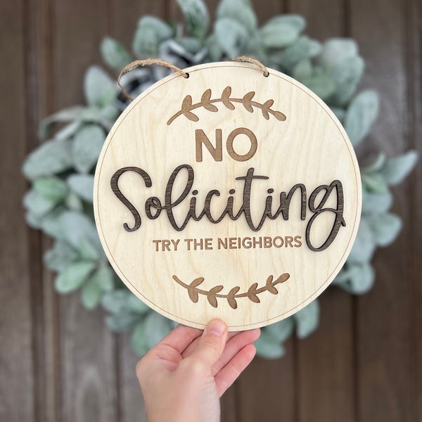 Horizontal No Solicitation Sign - Etsy