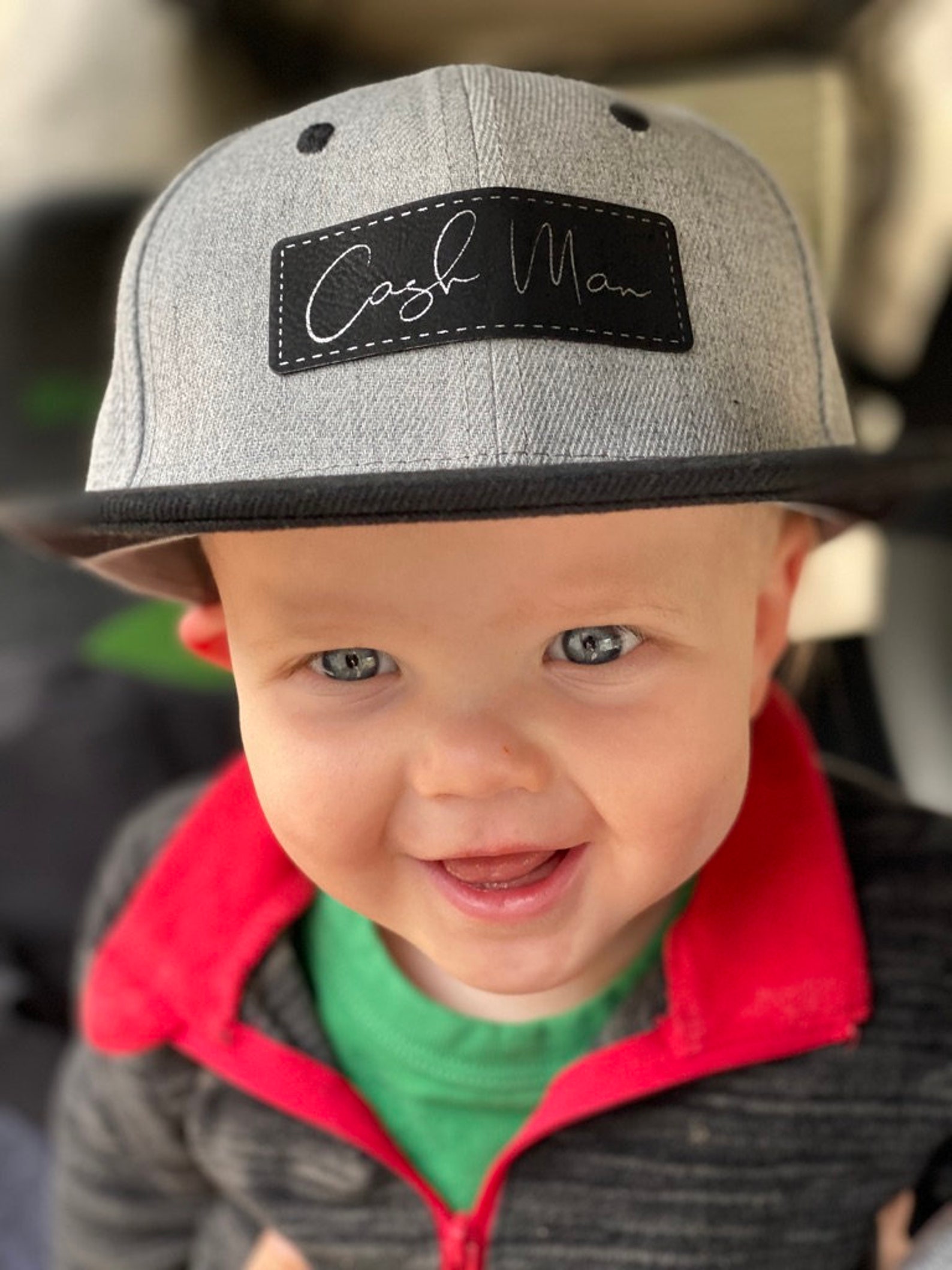 Toddler Snapback Custom Leather Patch Hat Baby Hat - Etsy