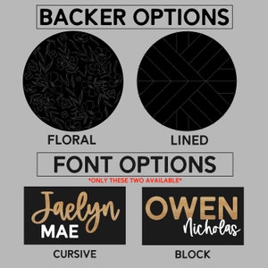 Matte Black Baby Name Sign for Hospital Announcement - Etsy