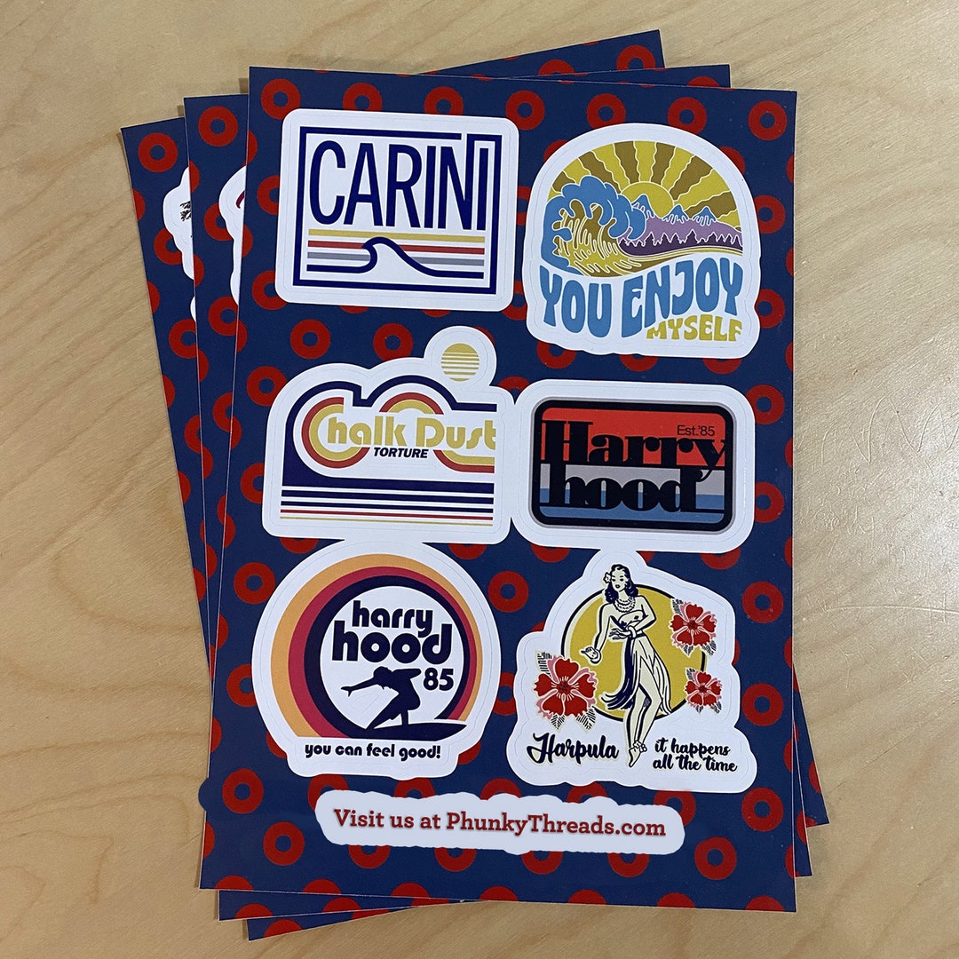 Phish Vinyl Sticker Pack – Sun & Surf #1 - Retro - Vintage - T-shirt ...