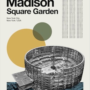 Phish – Madison Square Garden 18" X 24" (mid-century Modern) MSG Poster ...