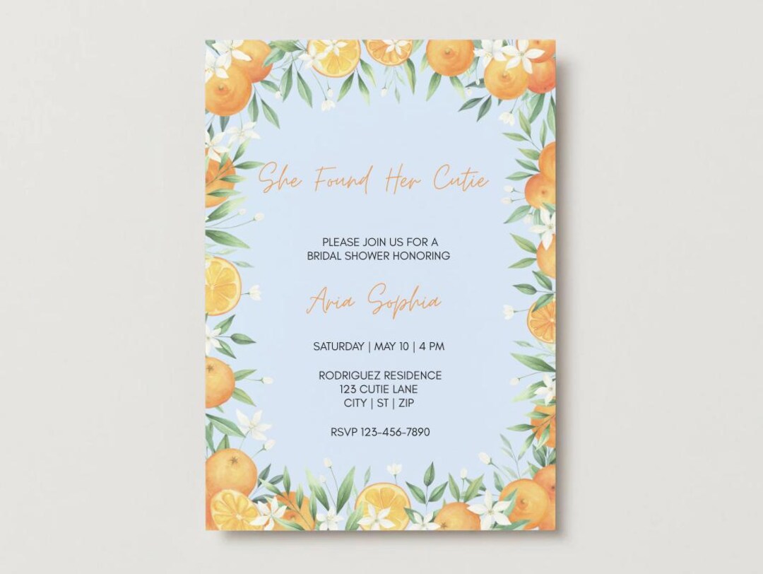 She Found Her Cutie Digital Invitation Template - Etsy