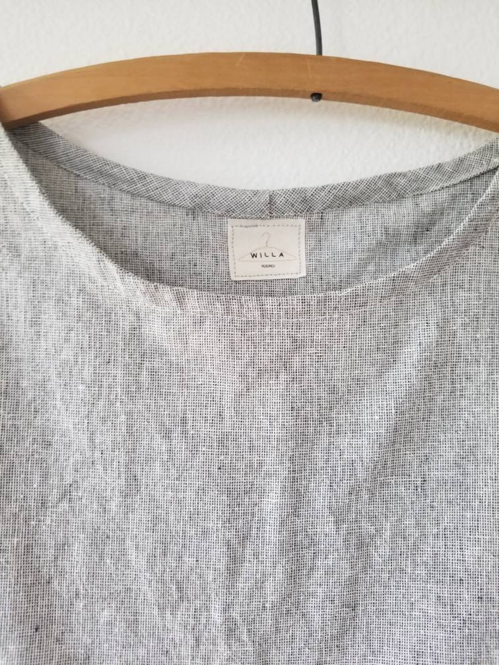 Women's Natural Linen Shirt / Linen Boxy Top / Linen - Etsy