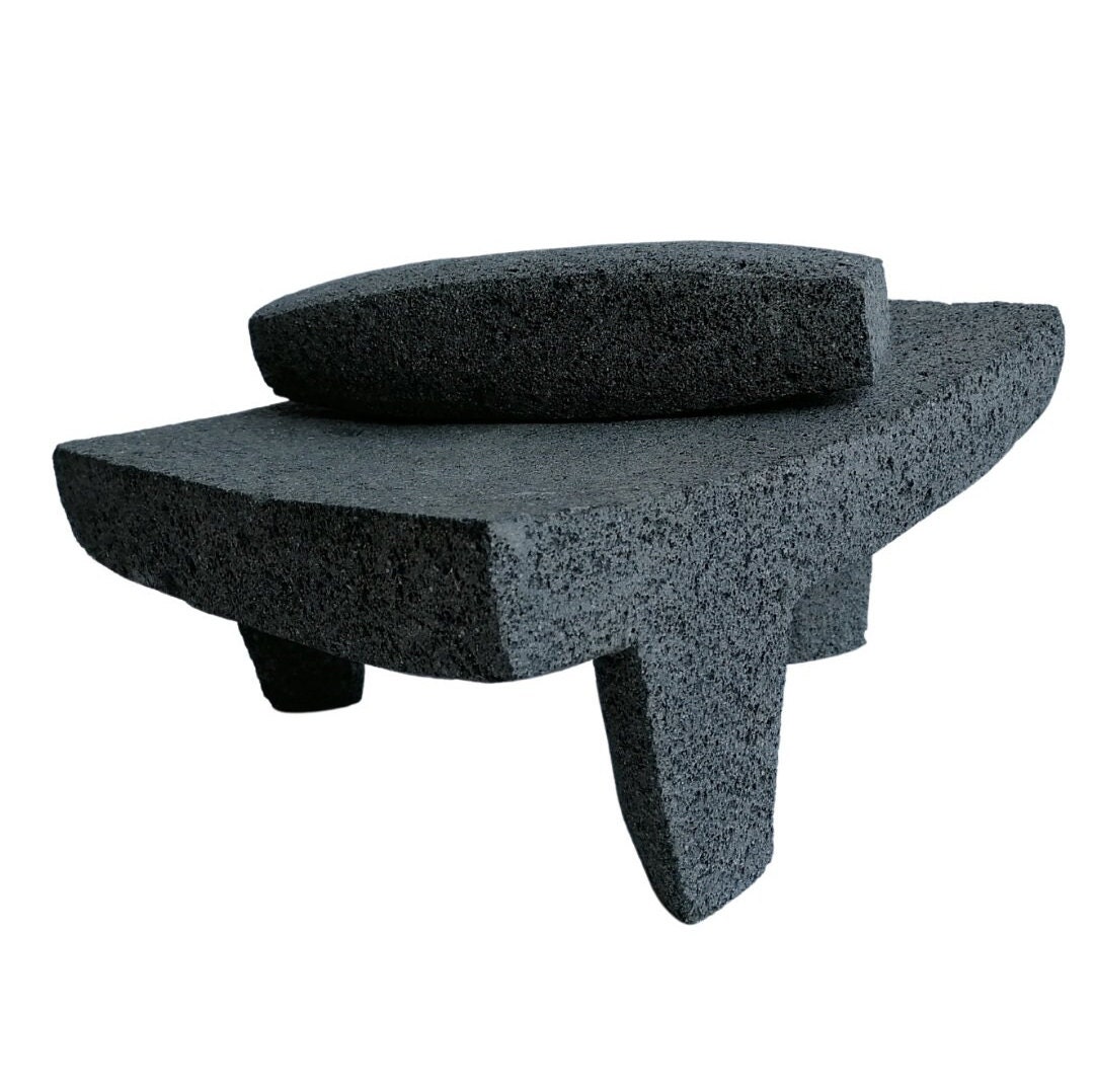Authentic Mexican Metate 12" (30 Cm) – Handmade Volcanic Stone Grinding ...