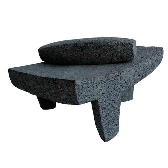 12 Inch Mexican Metate of Handmade Volcanic Stone. Metate 30 - Etsy
