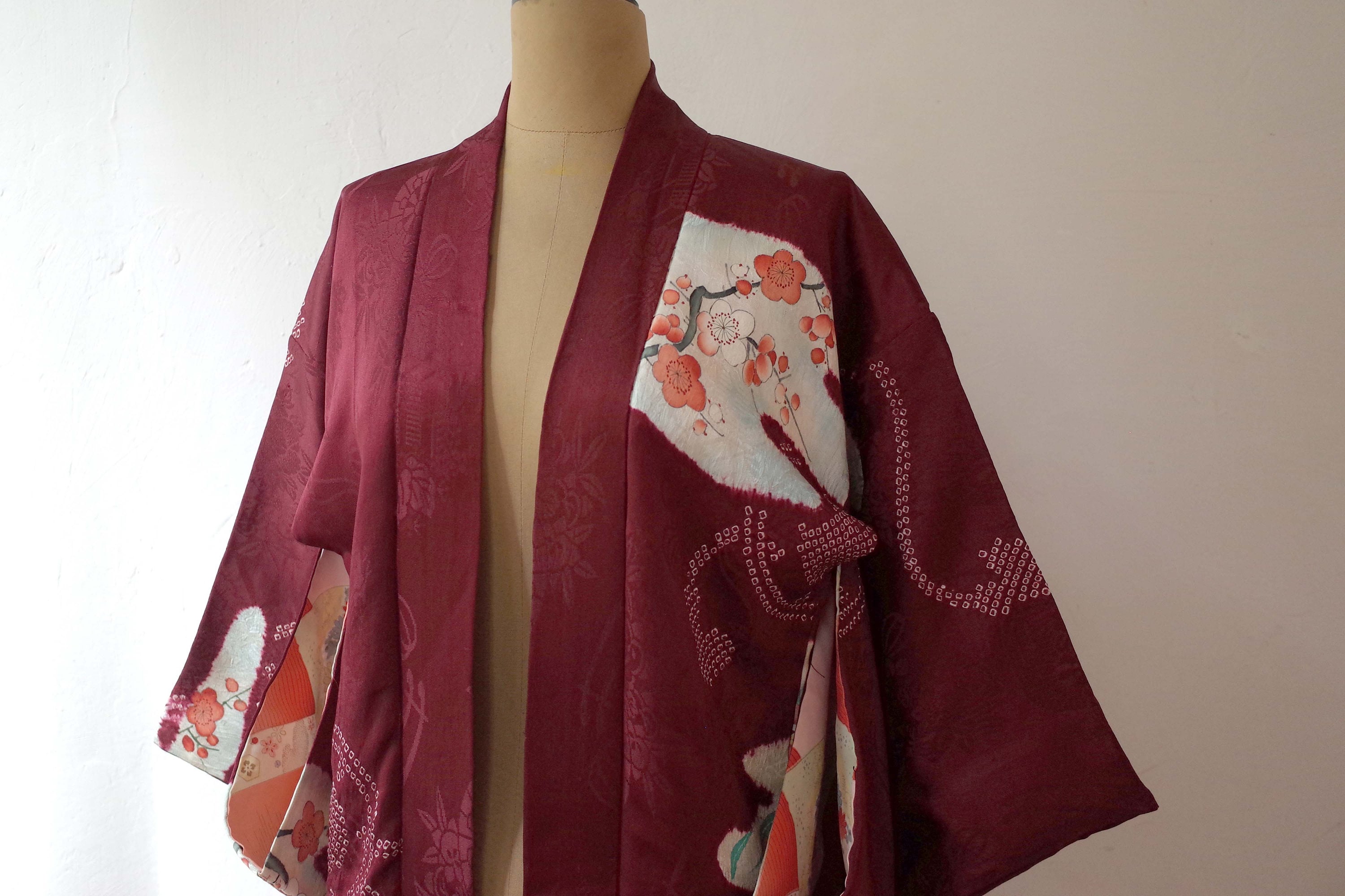 Veste Kimono Pièce Unique Kimono Soie Japonais Veste Kimono - Etsy