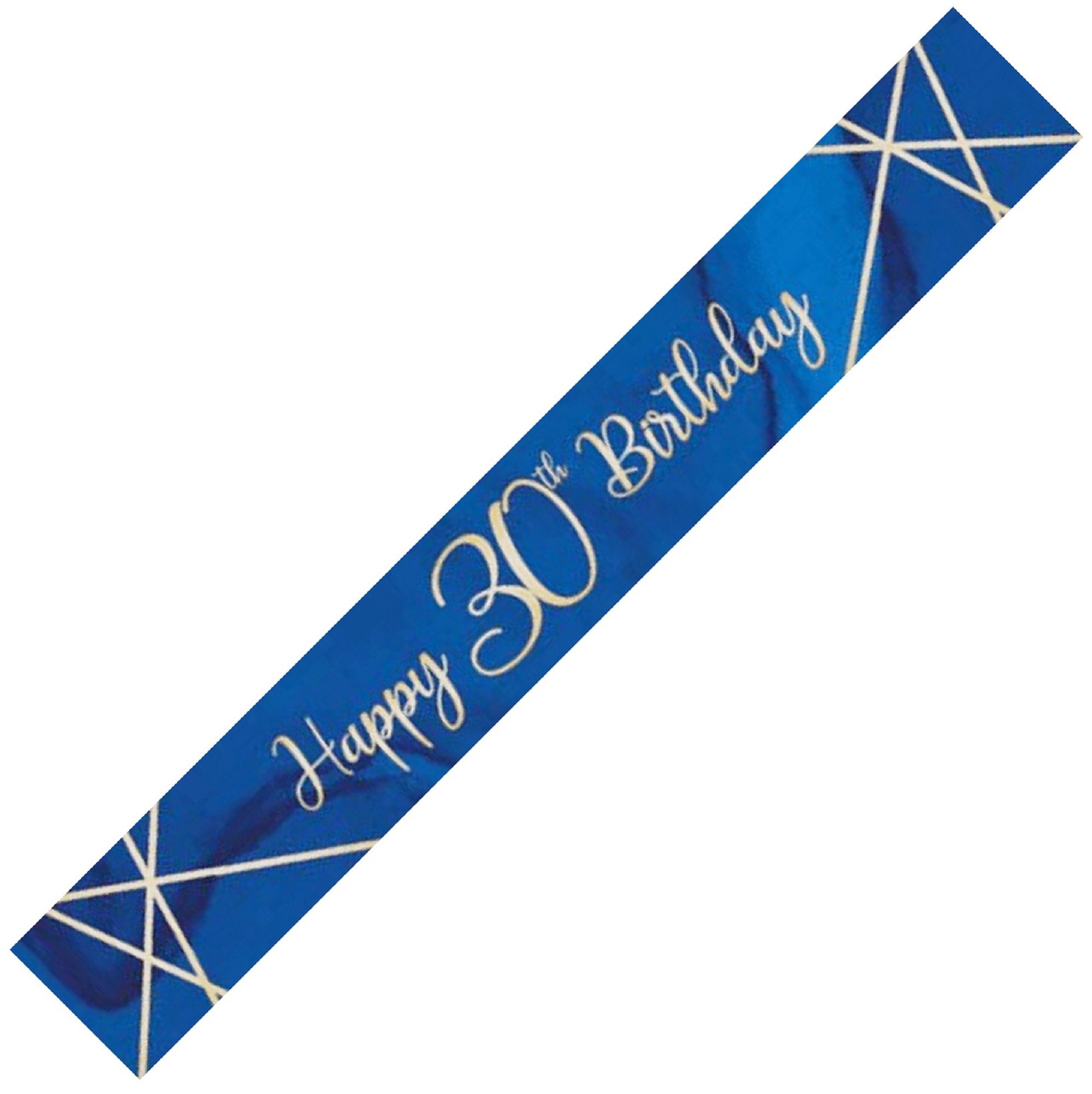 Happy 30th Birthday Blue & Gold banner / Happy 30th Birthday | Etsy