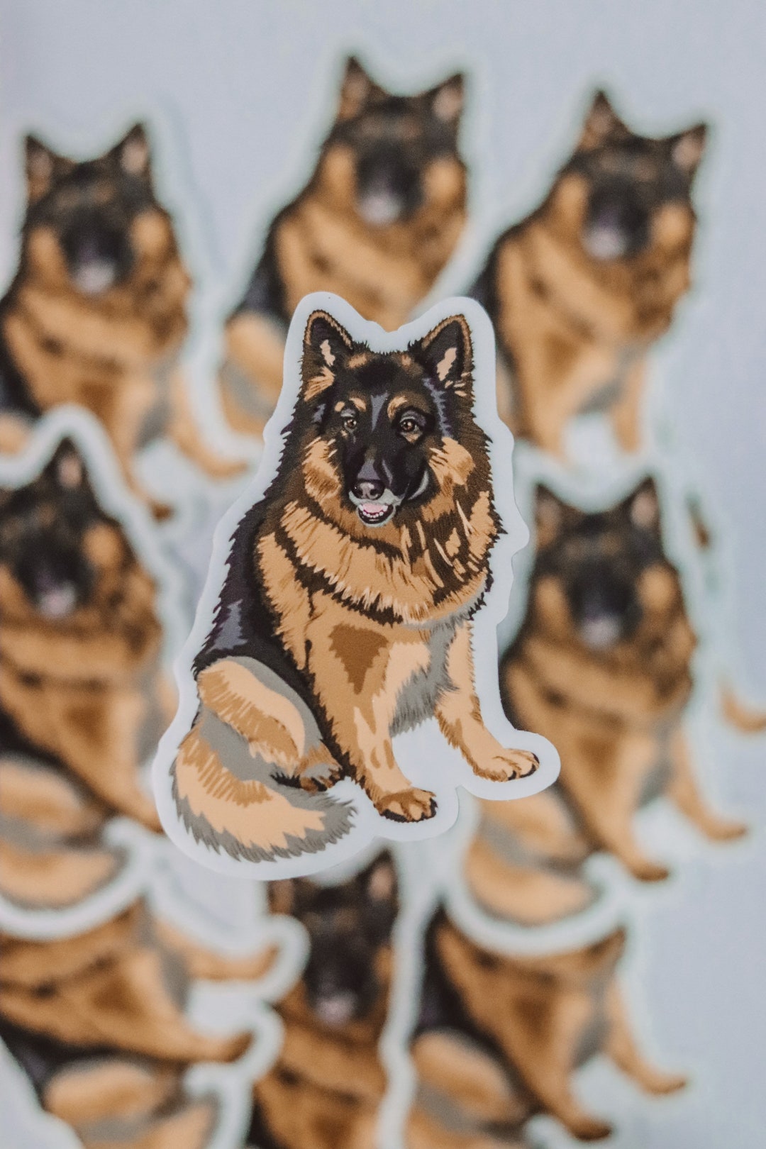 Woolly German Shepherd Dog Breed Sticker - Etsy