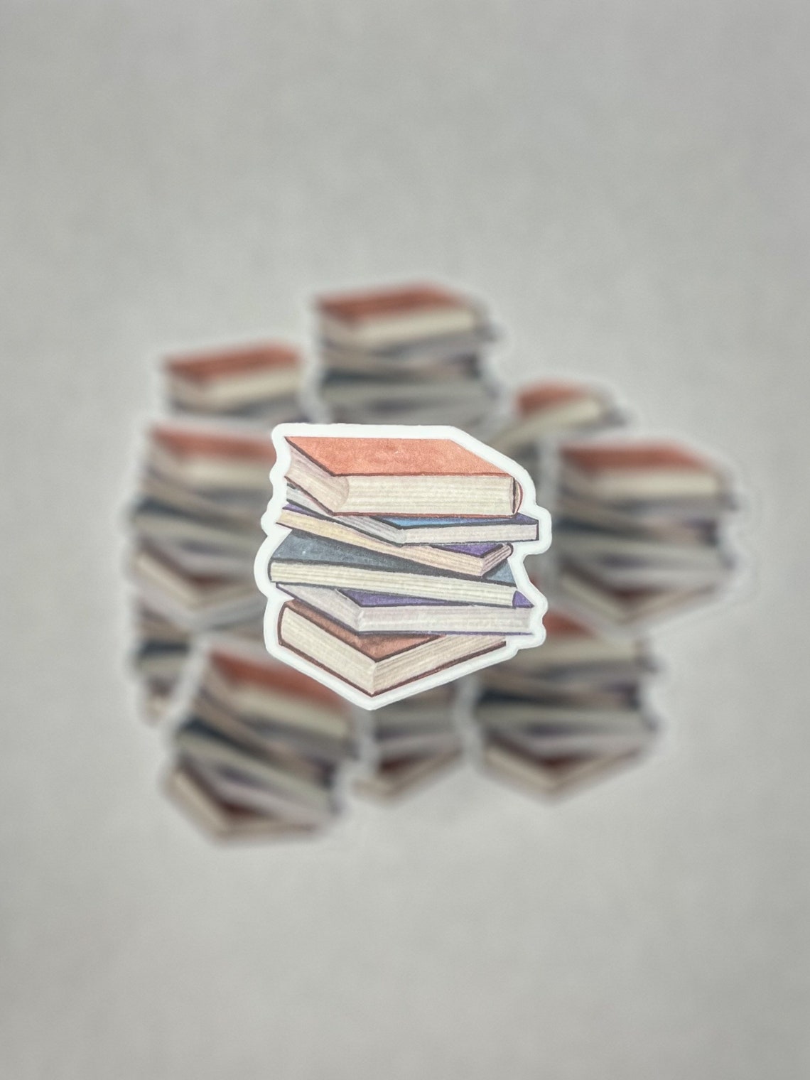 Pile of Books Vinyl Sticker - Etsy