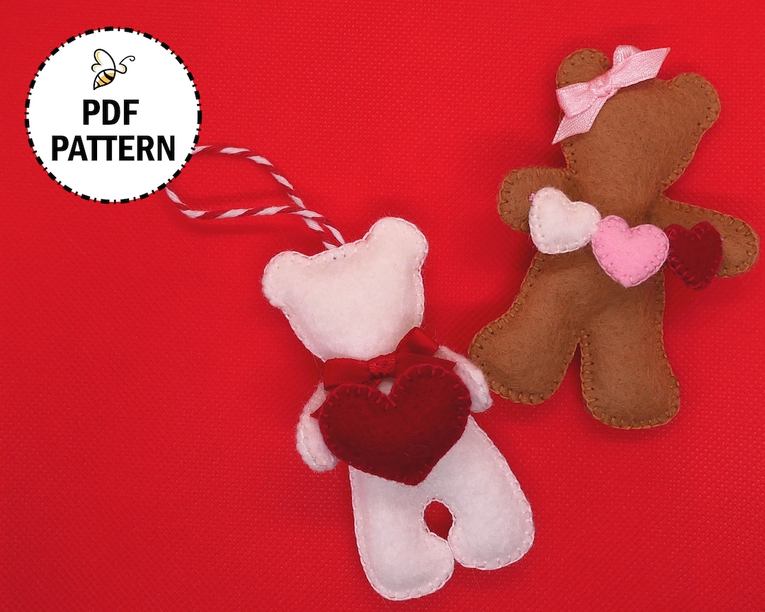 Teddy Bear With Heart Ornament Pattern & Tutorial - Quick and Easy ...