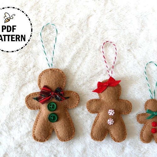 Gingerbread House Christmas Ornament PDF Tutorial & Pattern - Etsy