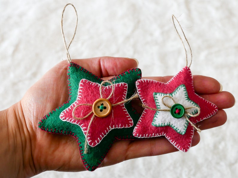 Felt Christmas Star Ornament Sewing Pattern & Tutorial (PDF Digital ...
