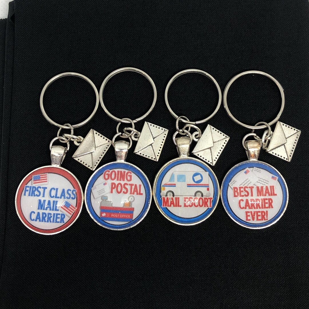 Mail Carrier Keychain: USPS Gift With Envelope Charm - Etsy