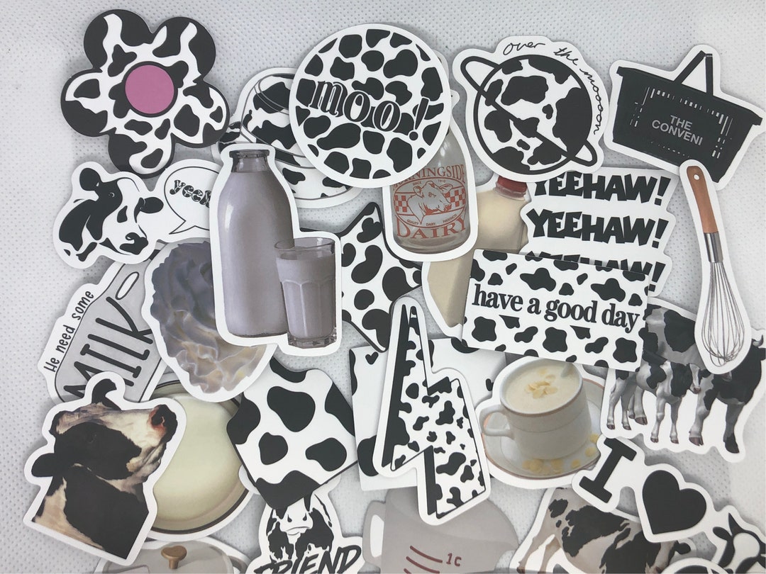 Cow Cartoon Cow-print Food Kitchen Sticker Assortment for Laptops ...
