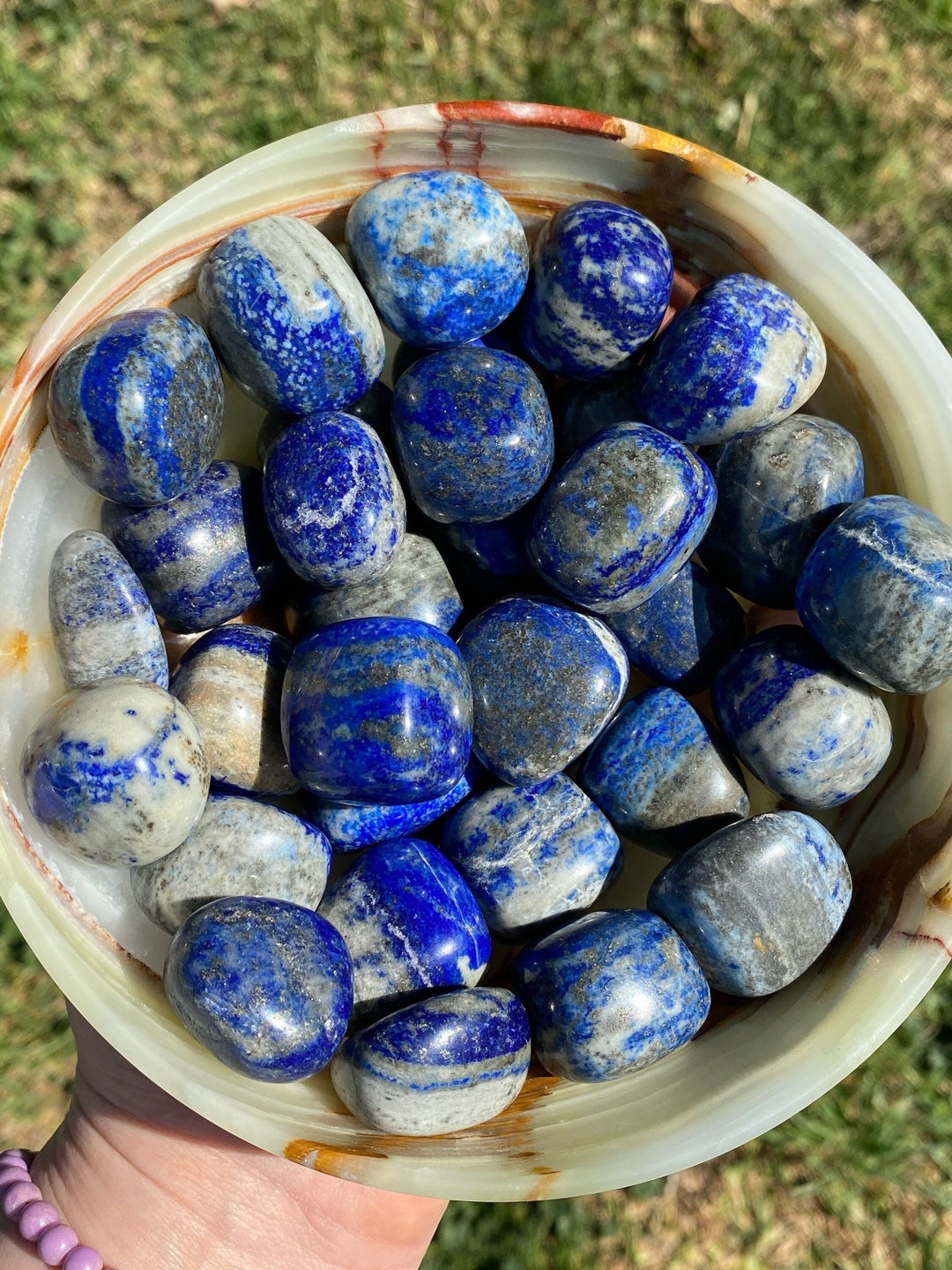 1 Lapis Lazuli Tumbled Stone, “A Stone of Truth” Geology, Crystal ...